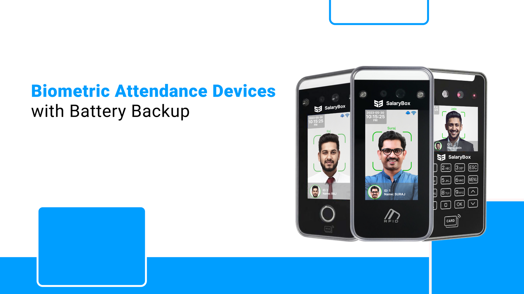 Biometric Attendance Devices with Battery Backup – SalaryBox